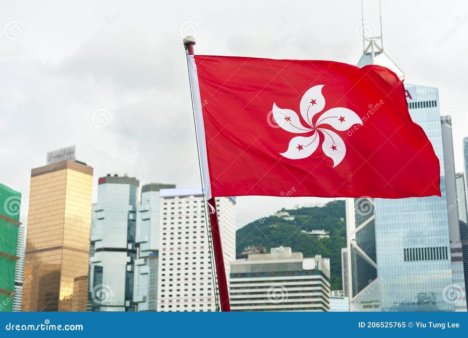 Hong Kong Flag stock image. Image of culture, background - 206525765