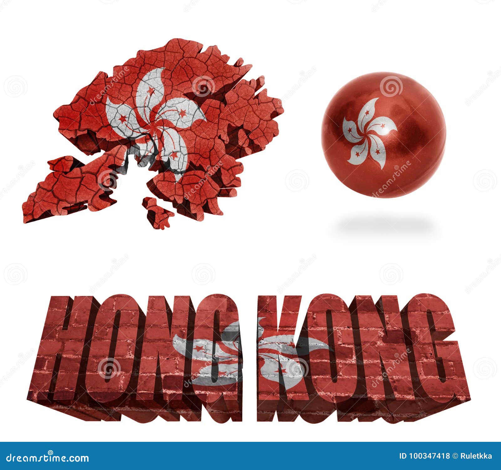 Hong Kong Symbols stock illustration. Illustration of name - 100347418