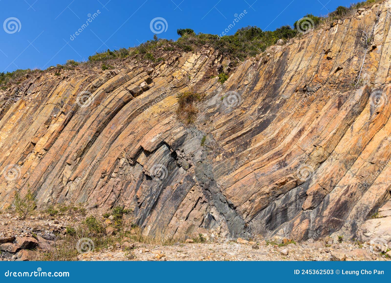 Hong Kong Geographical Park Natural Hexagonal Column Stock Image ...