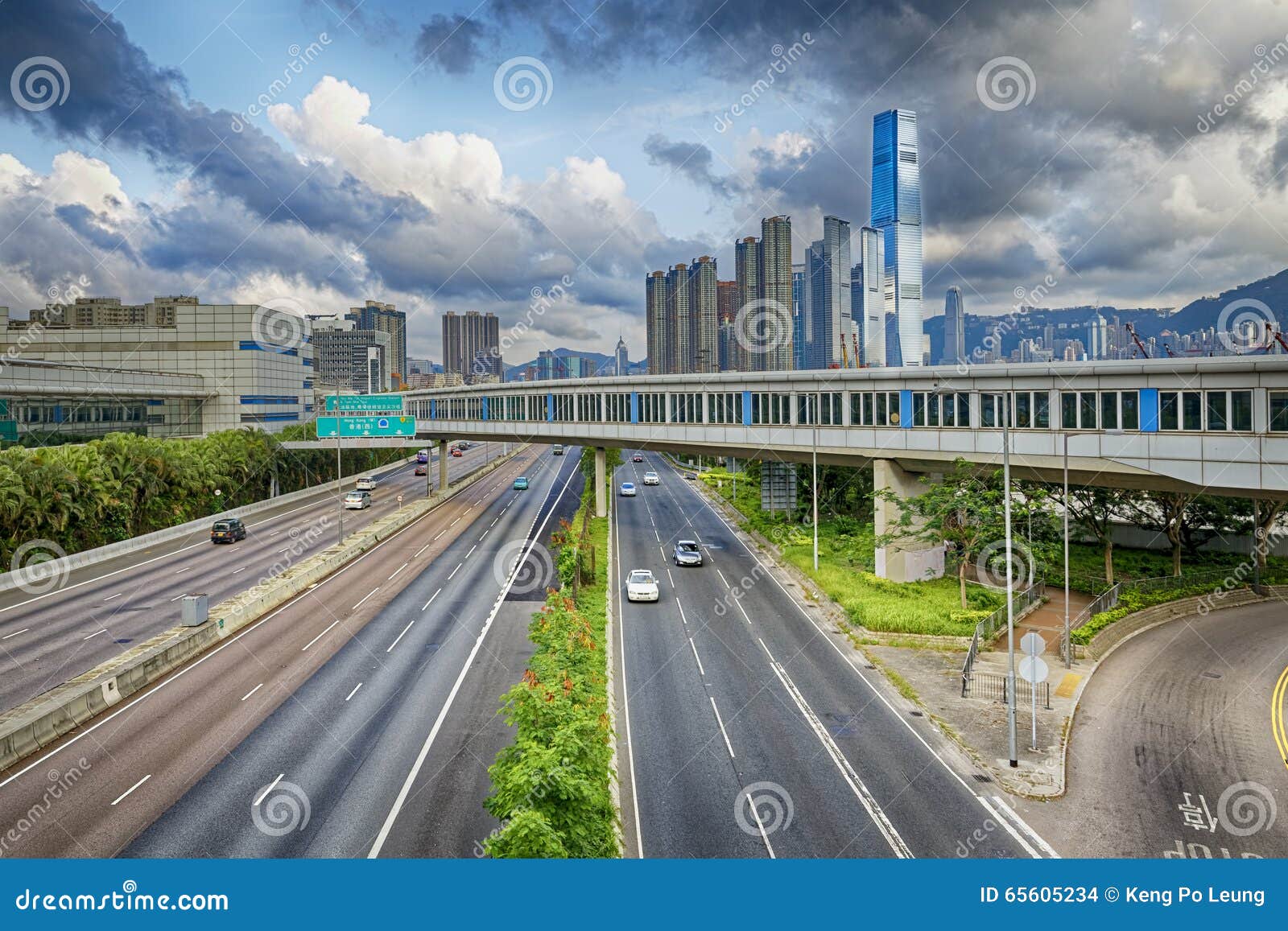 Hong Kong Highway Traffic photo stock. Image du construction - 65605234