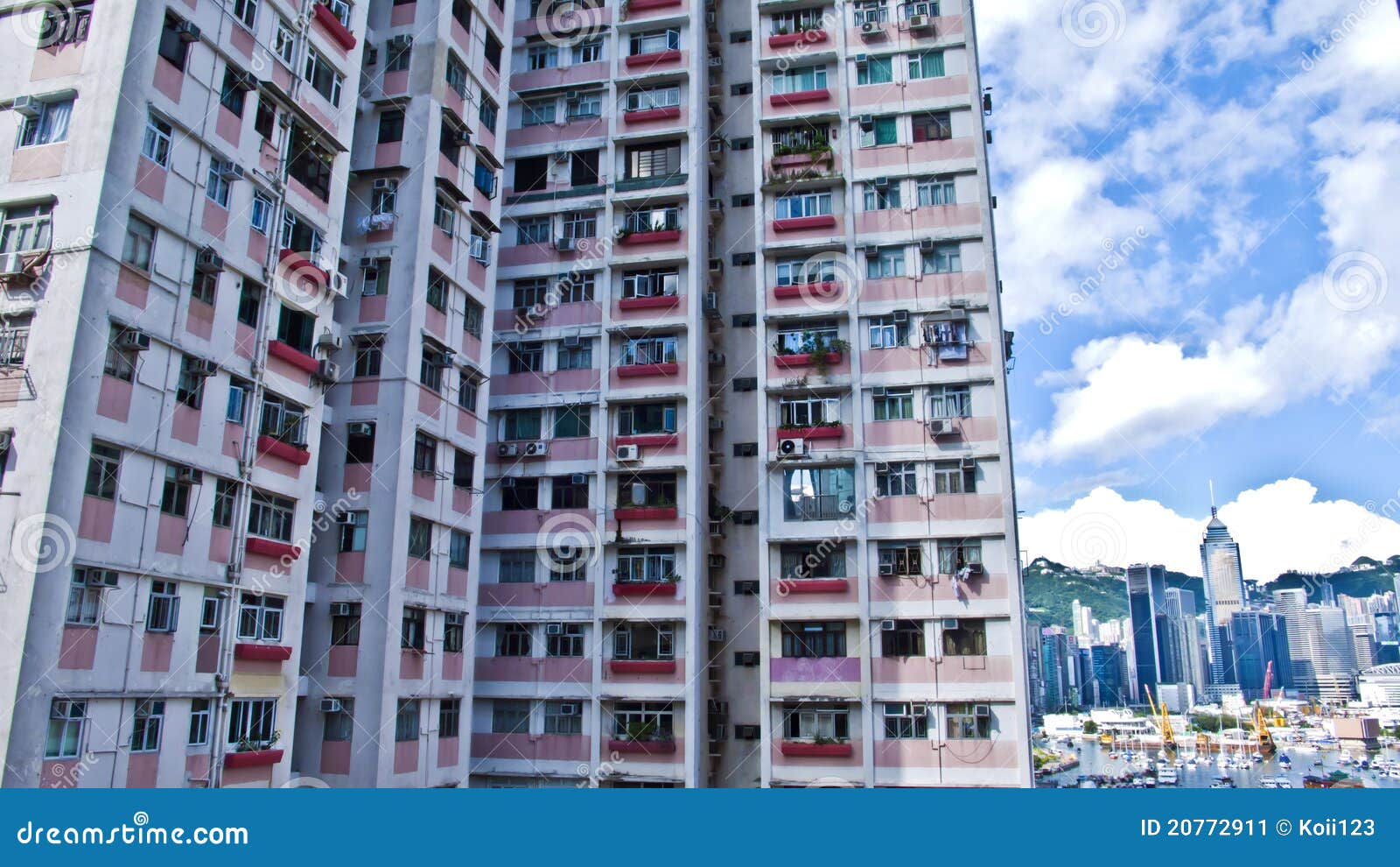 Hong Kong housing stock image. Image of economy, facility - 20772911