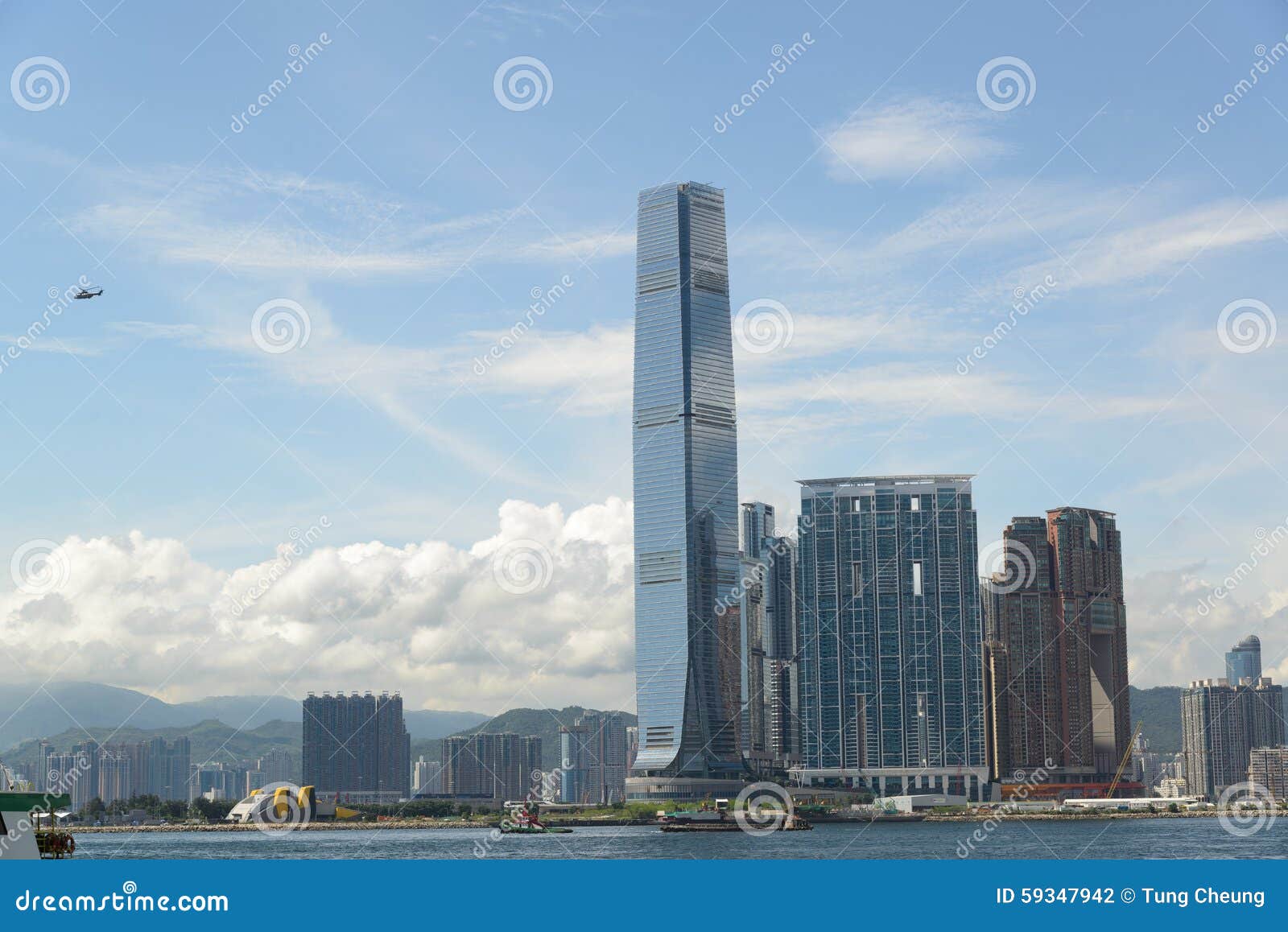 Hong Kong ICC fotografia editorial. Imagem de distrito - 59347942