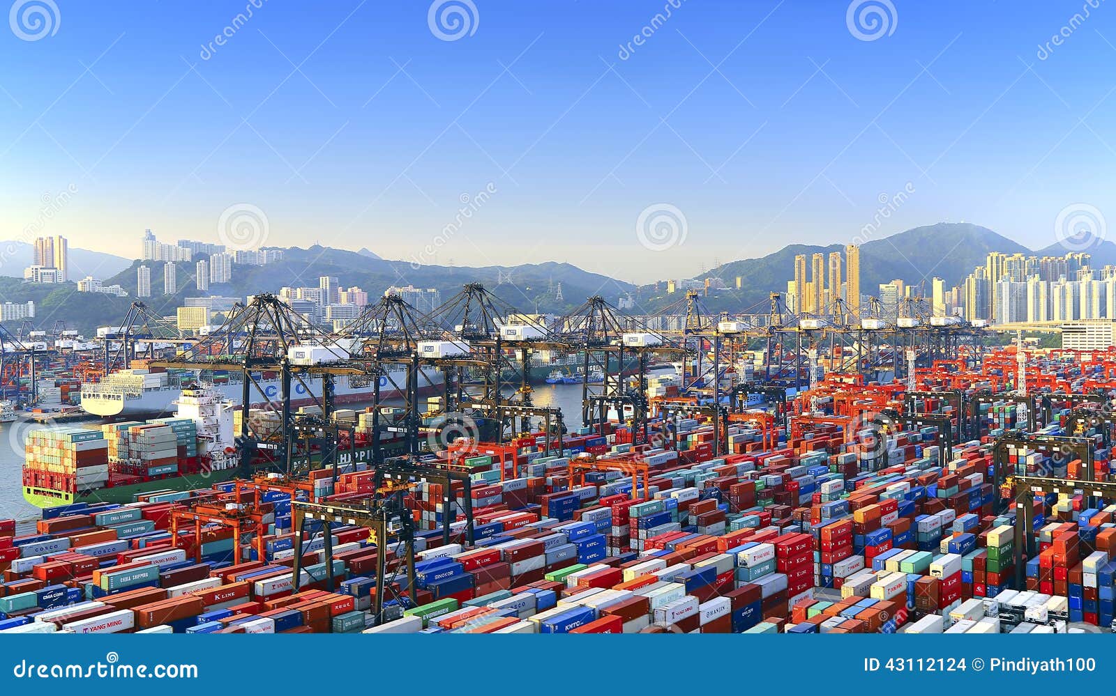Hong Kong Kwai Chung Container Terminal Editorial Stock Image Image
