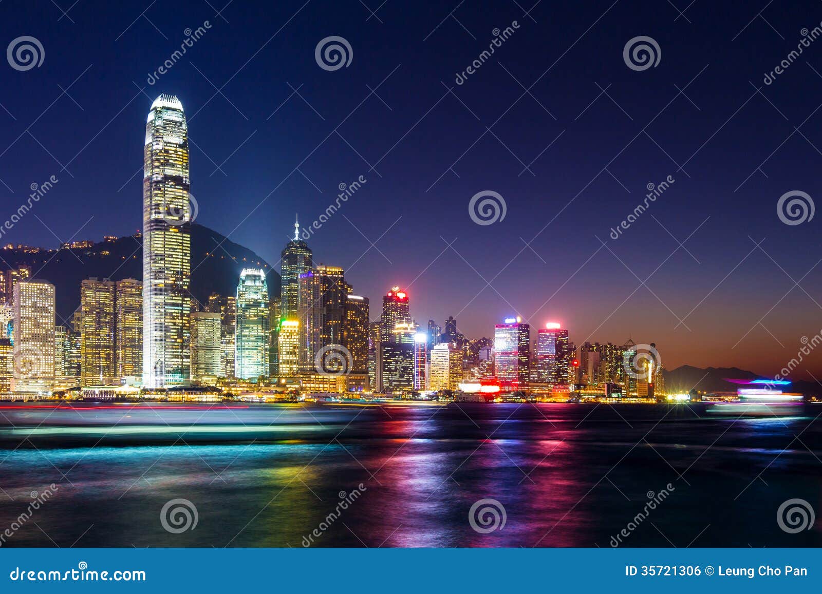 Hong Kong landscape stock photo. Image of downtown, business - 35721306