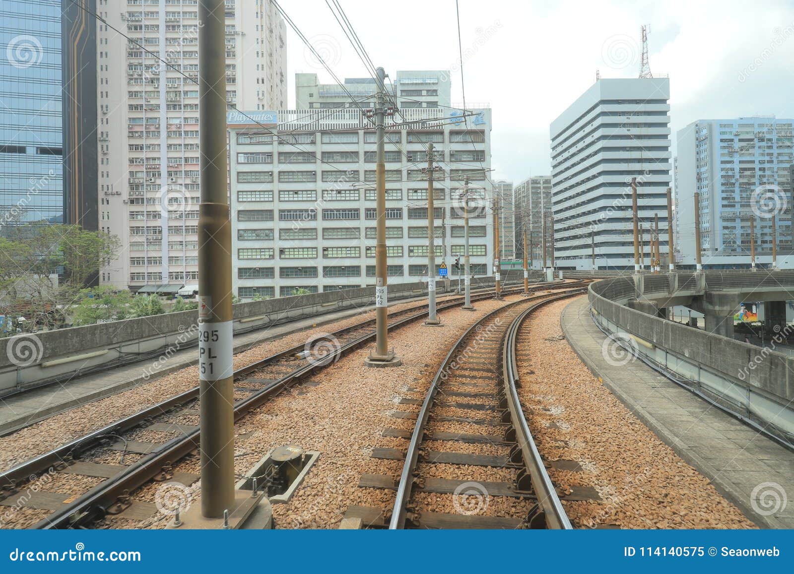 Hong Kong MTR Light Rail. Tuen Mun District Editorial Image - Image of ...