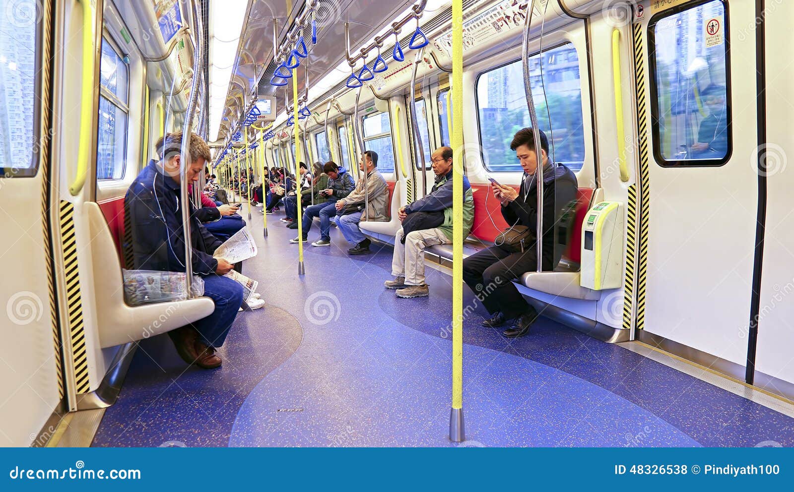 Hong Kong Mtr Train Interior View Editorial Stock Photo - Image of ...