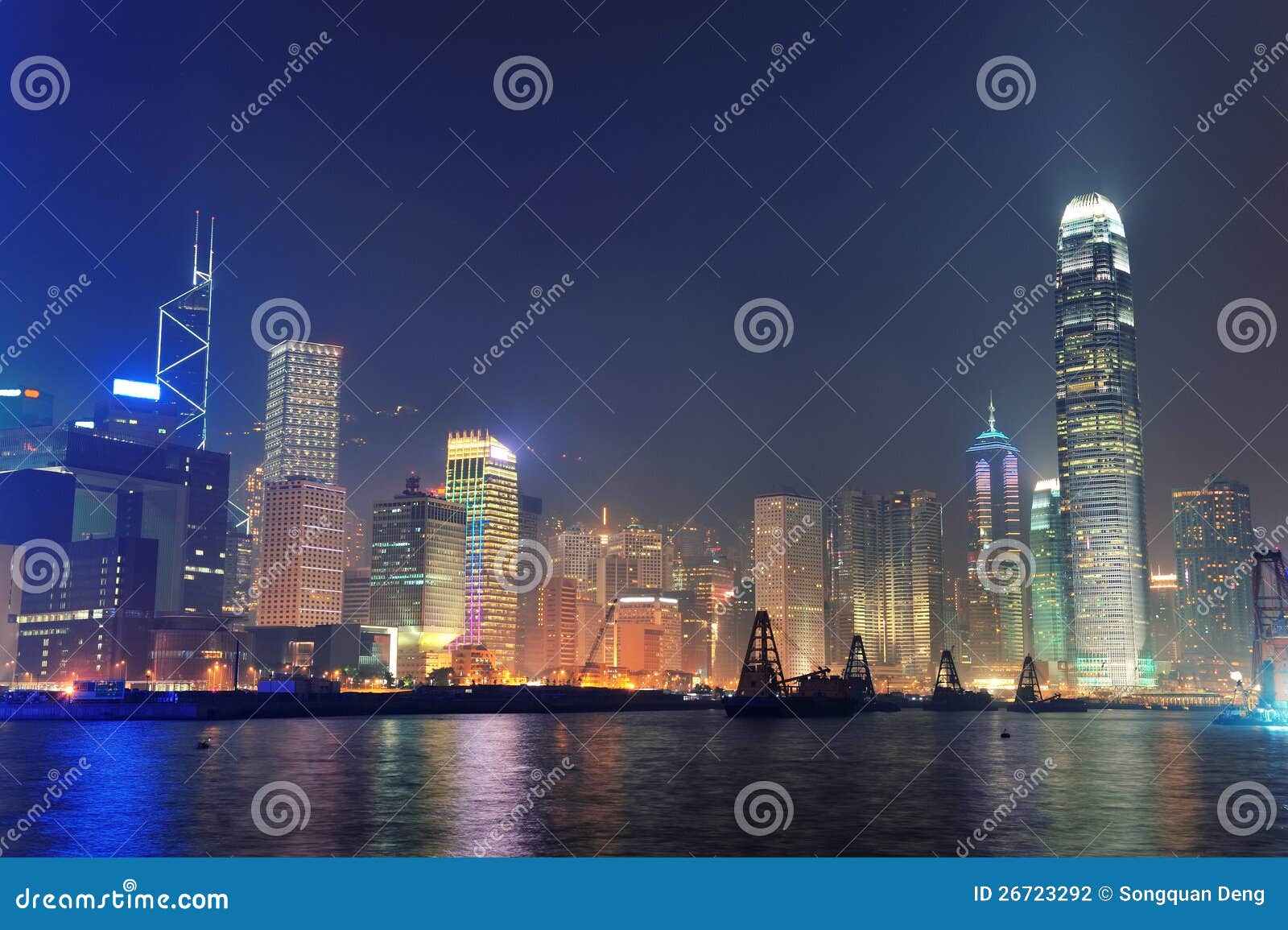 Hong Kong night view stock photo. Image of cityscape - 26723292