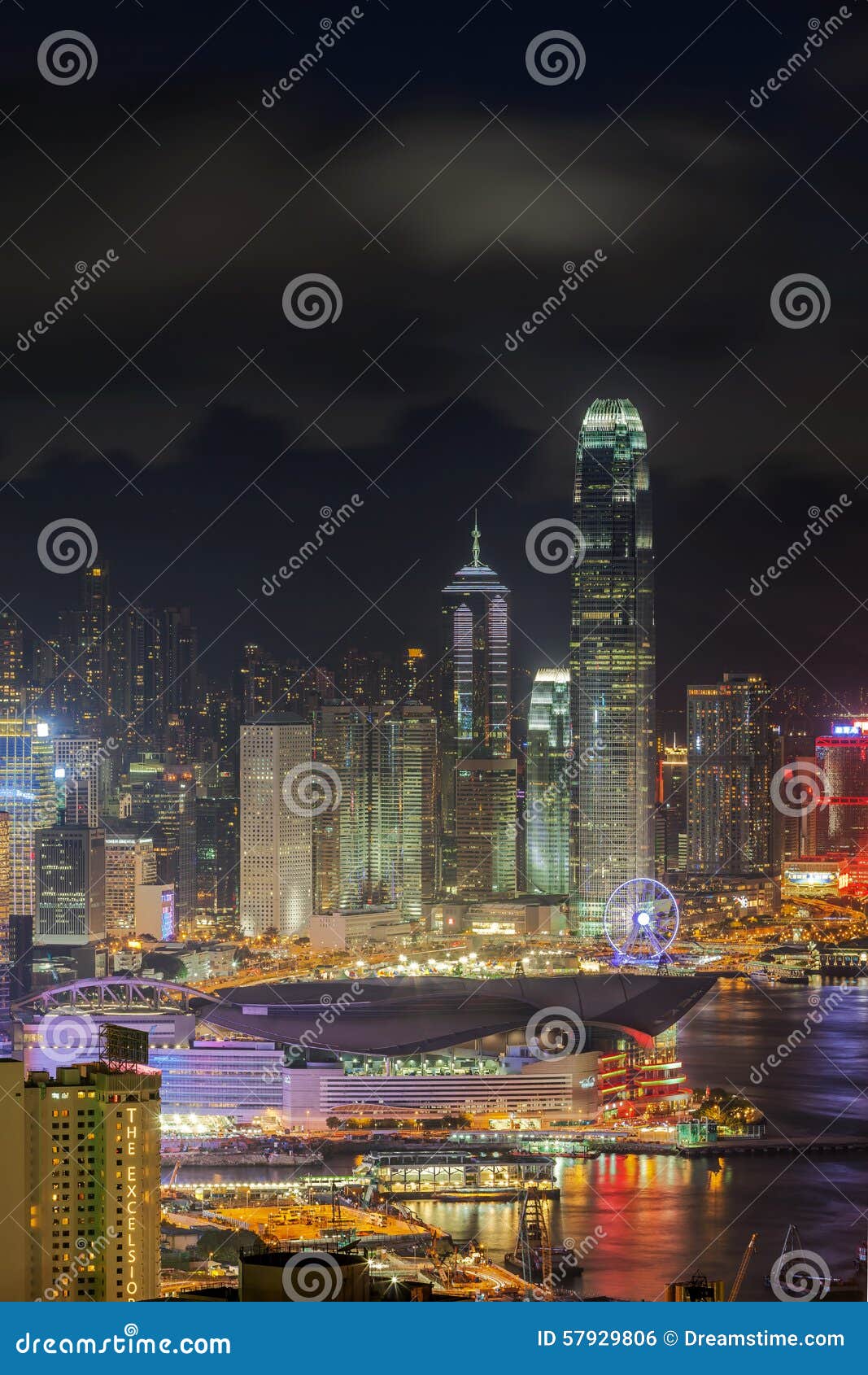 Hong Kong Night View from Peak Stock Photo - Image of sunset, hill ...