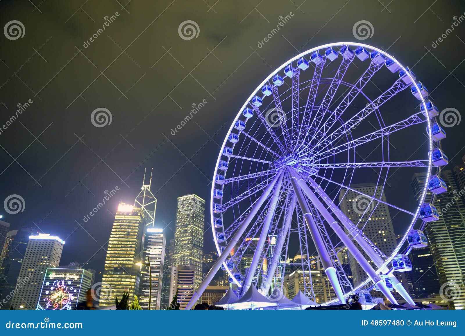 The Hong Kong Observation Wheel Editorial Image - Image of blue ...
