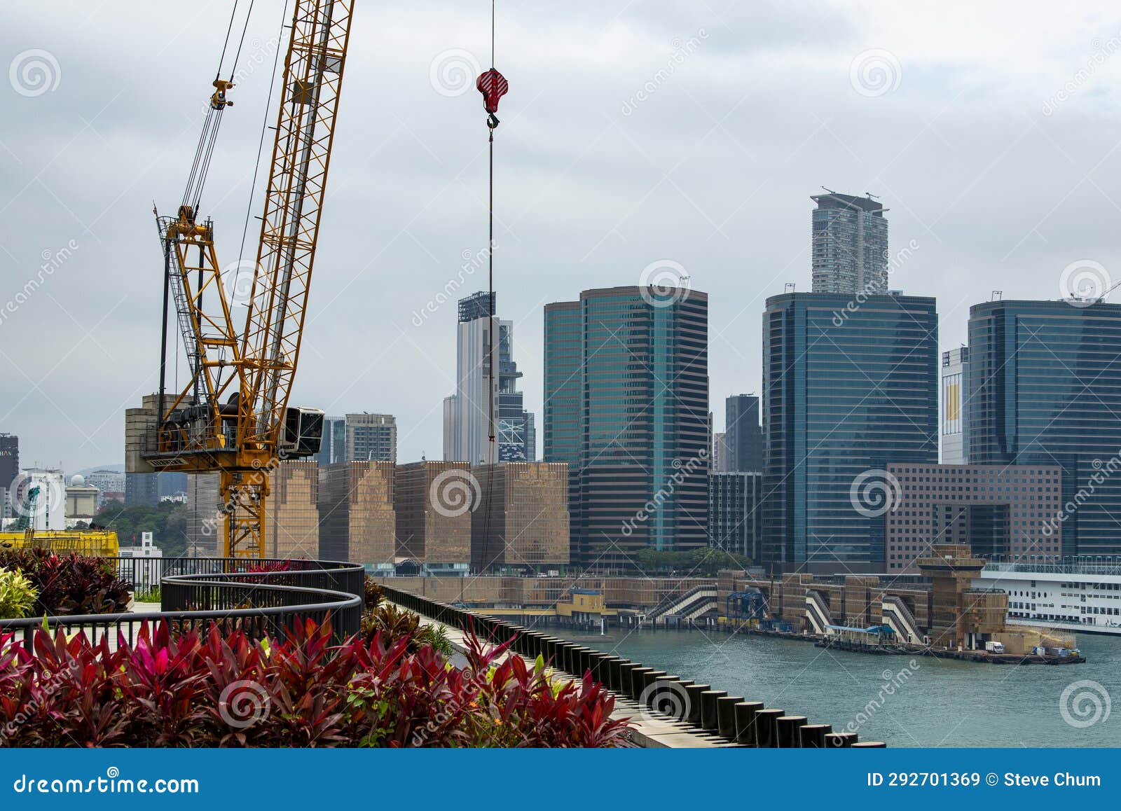 Hong Kong Outdoor Building Construction Site Facilities Stock Image ...