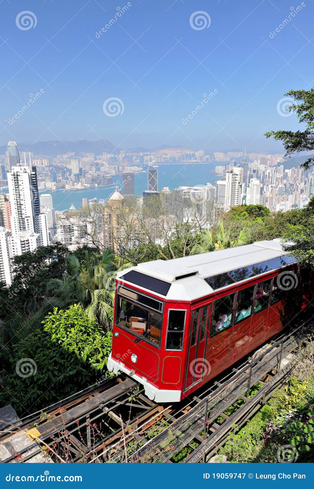 Hong Kong peak tram stock image. Image of kong, rail - 19059747