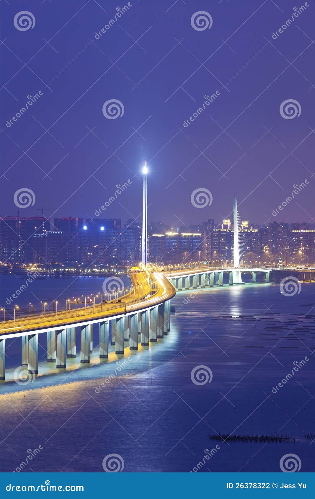 Hong Kong Shenzhen Western Corridor Bridge Stock Photo - Image of dark ...
