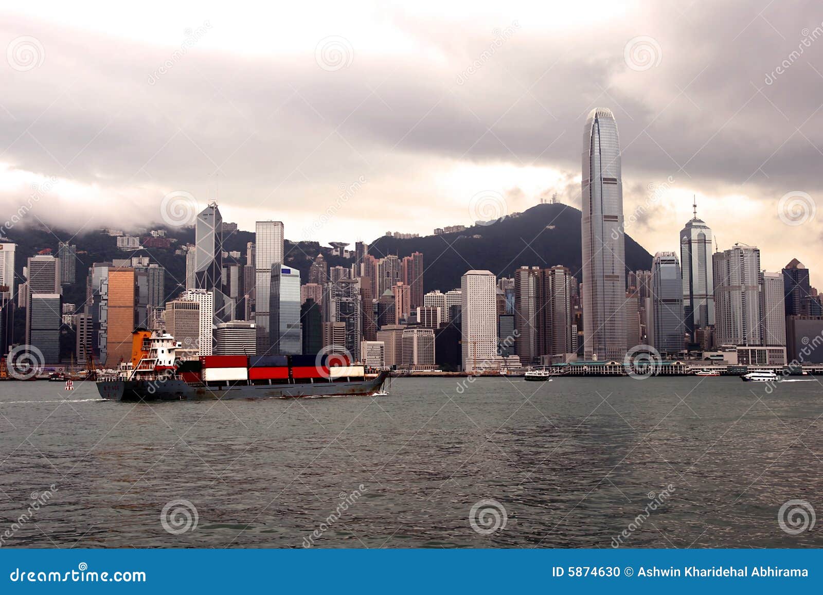 Hong Kong Skyline stock photo. Image of business, kong - 5874630