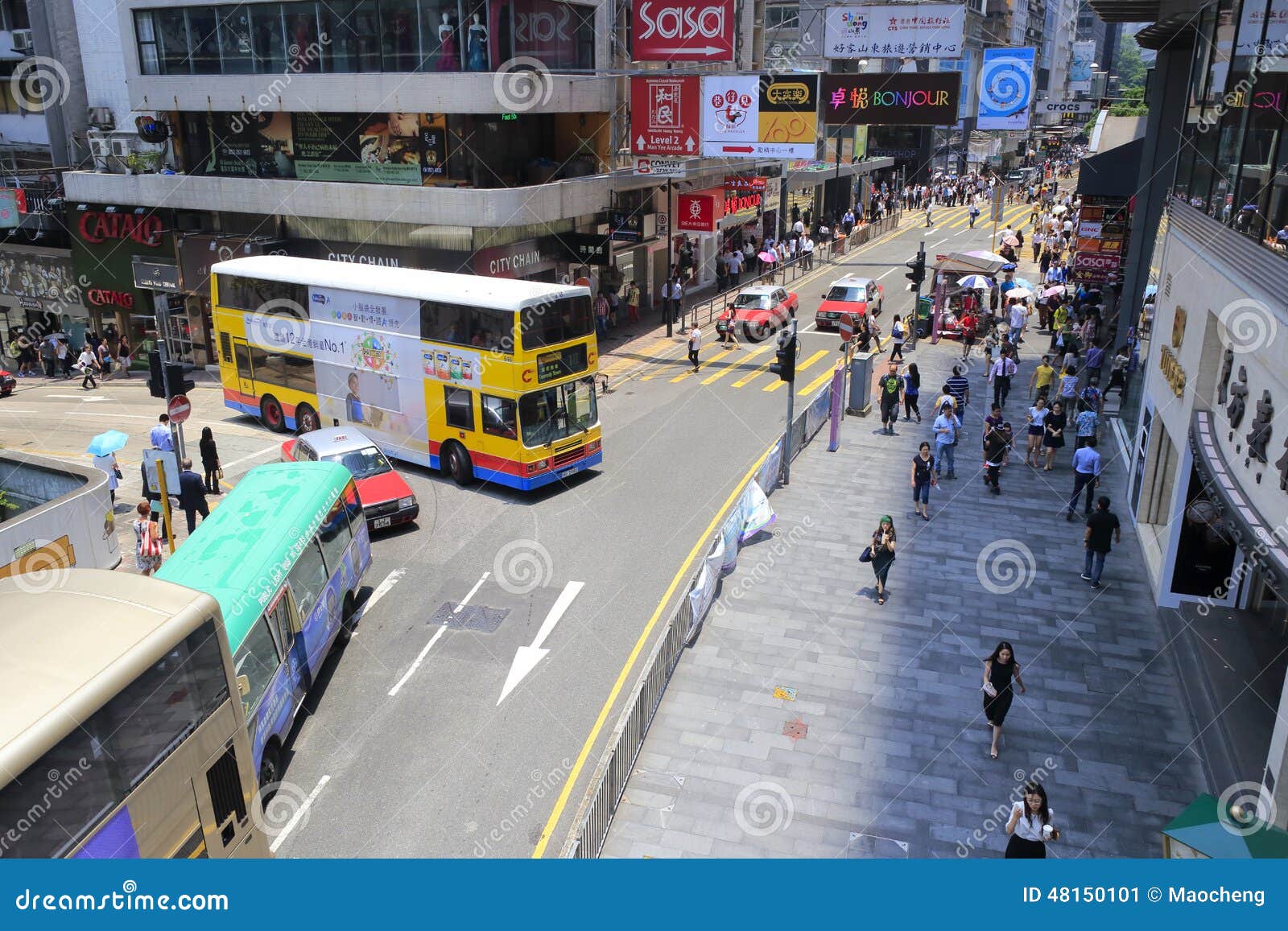 Hong Kong Street Intersection Editorial Photo - Image of shop, kong ...