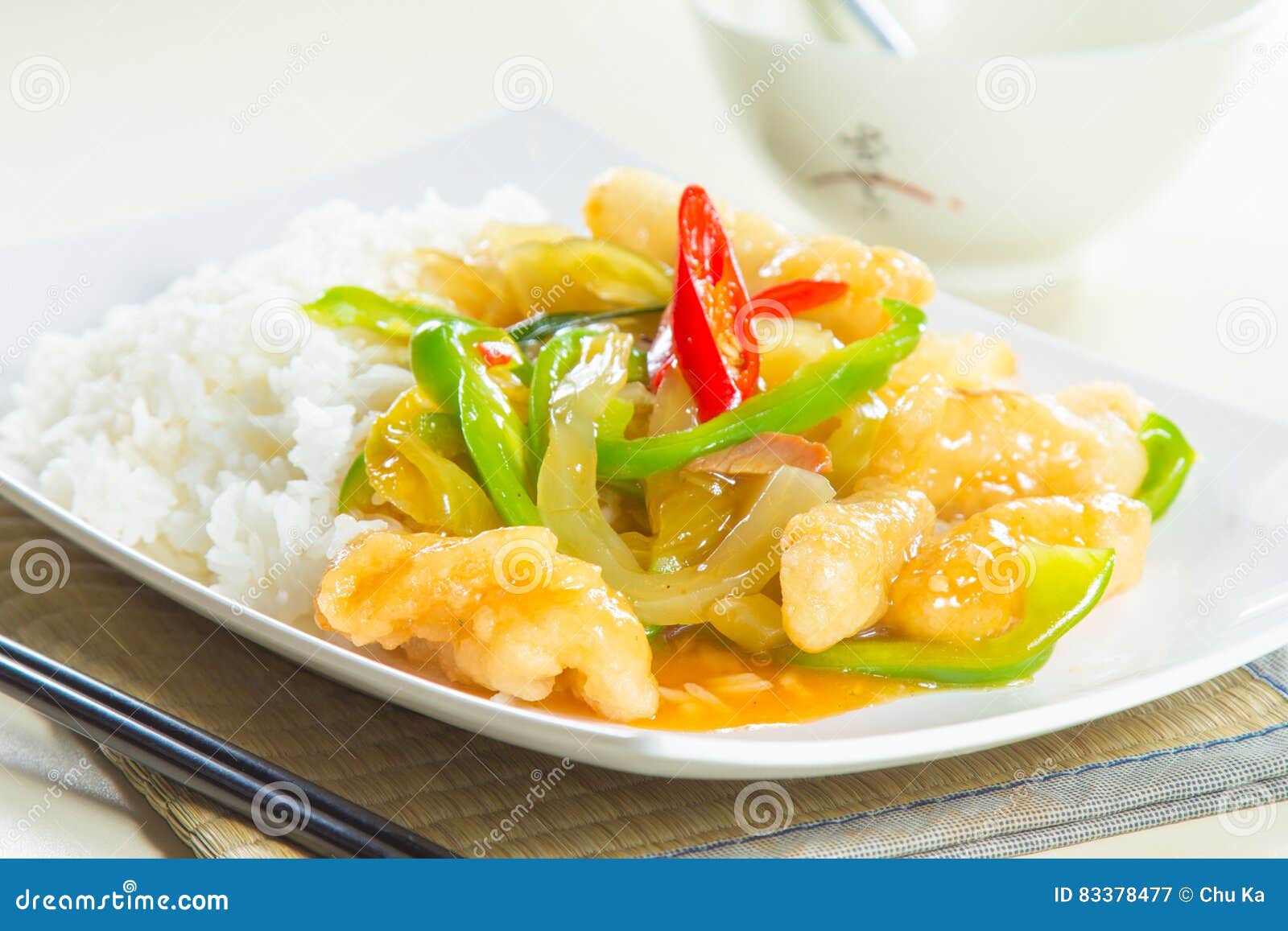 Hong Kong Style Rice with Meat Stock Image - Image of pepper, cuisine ...