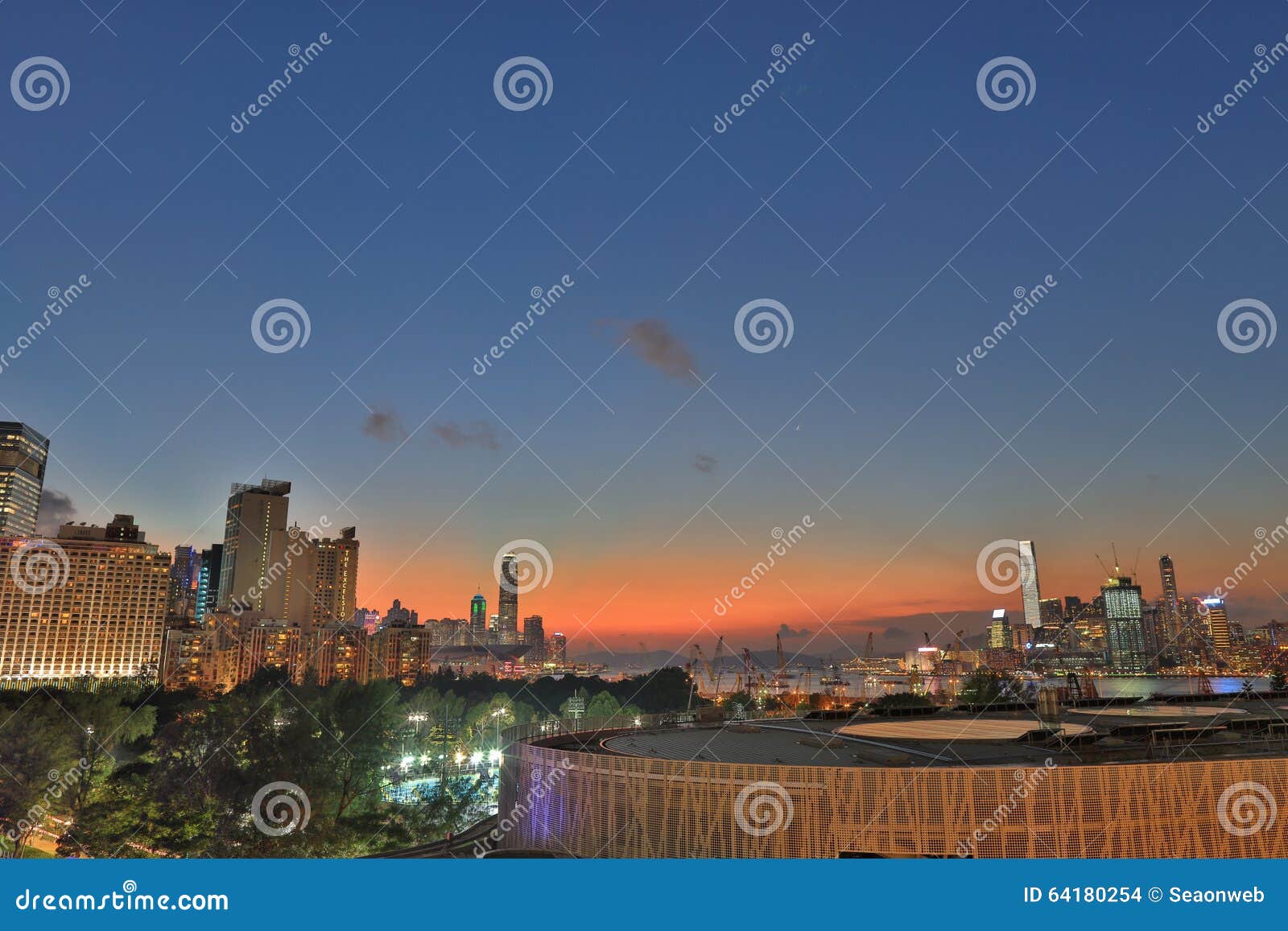 Hong Kong Sunset View by the Fall Season Editorial Stock Image - Image ...