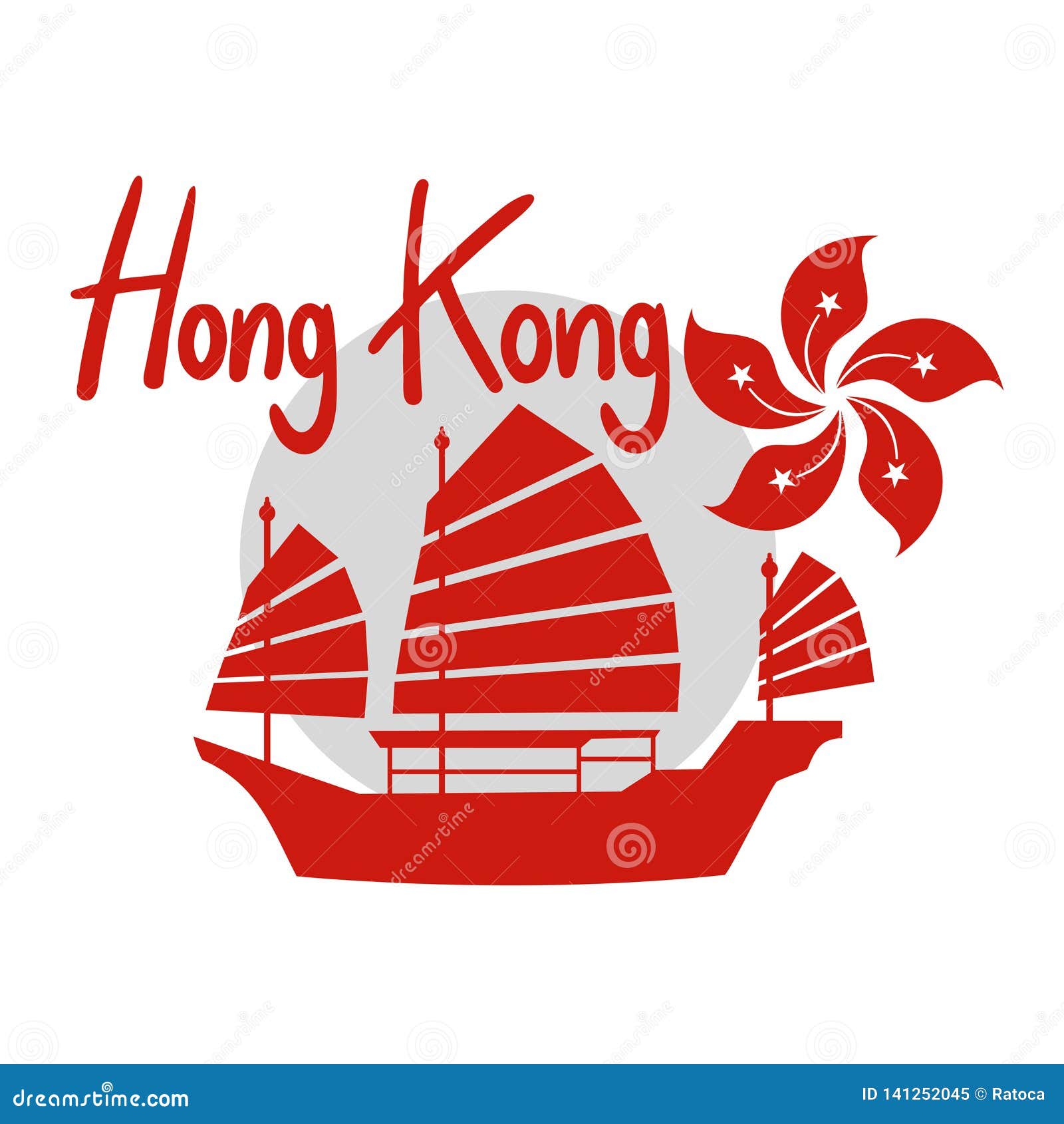Hong Kong symbol stock vector. Illustration of hongkong - 141252045