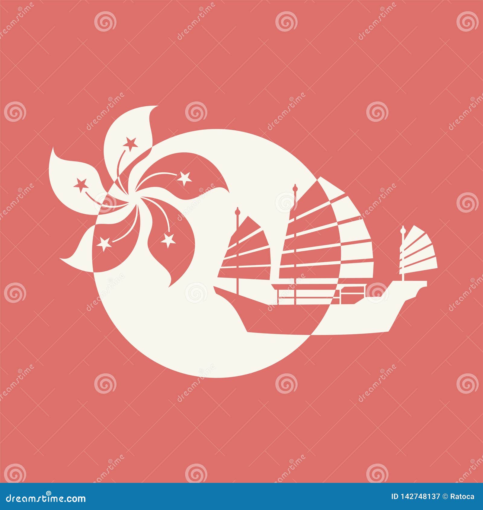 Hong Kong symbol stock vector. Illustration of color - 142748137