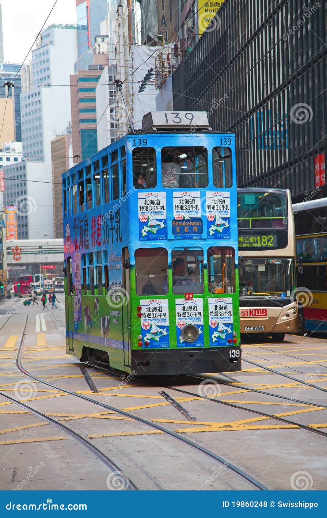 Hong Kong Tram editorial stock photo. Image of railway - 19860248