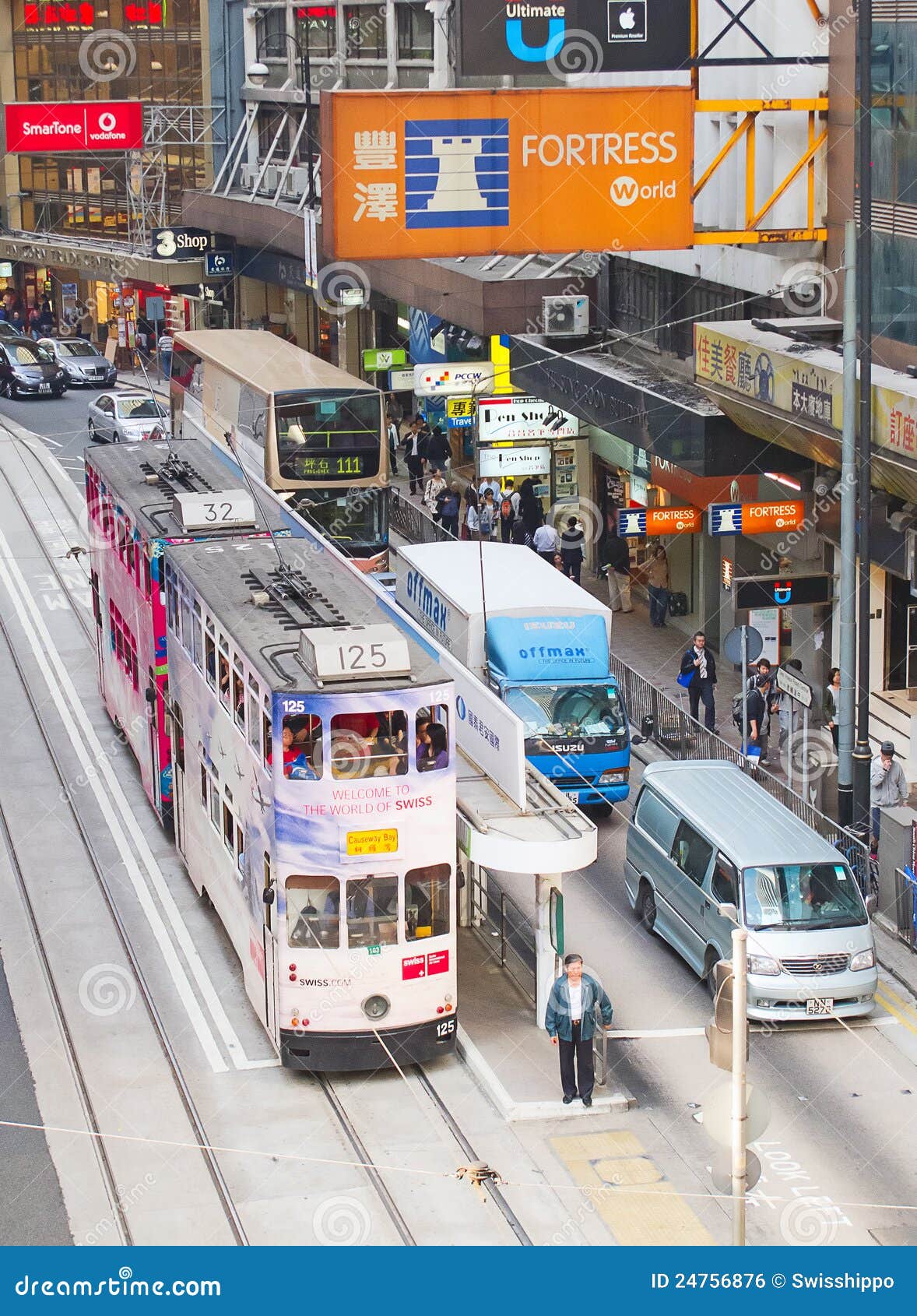 Hong Kong Tram editorial photo. Image of horizontal, colorful - 24756876