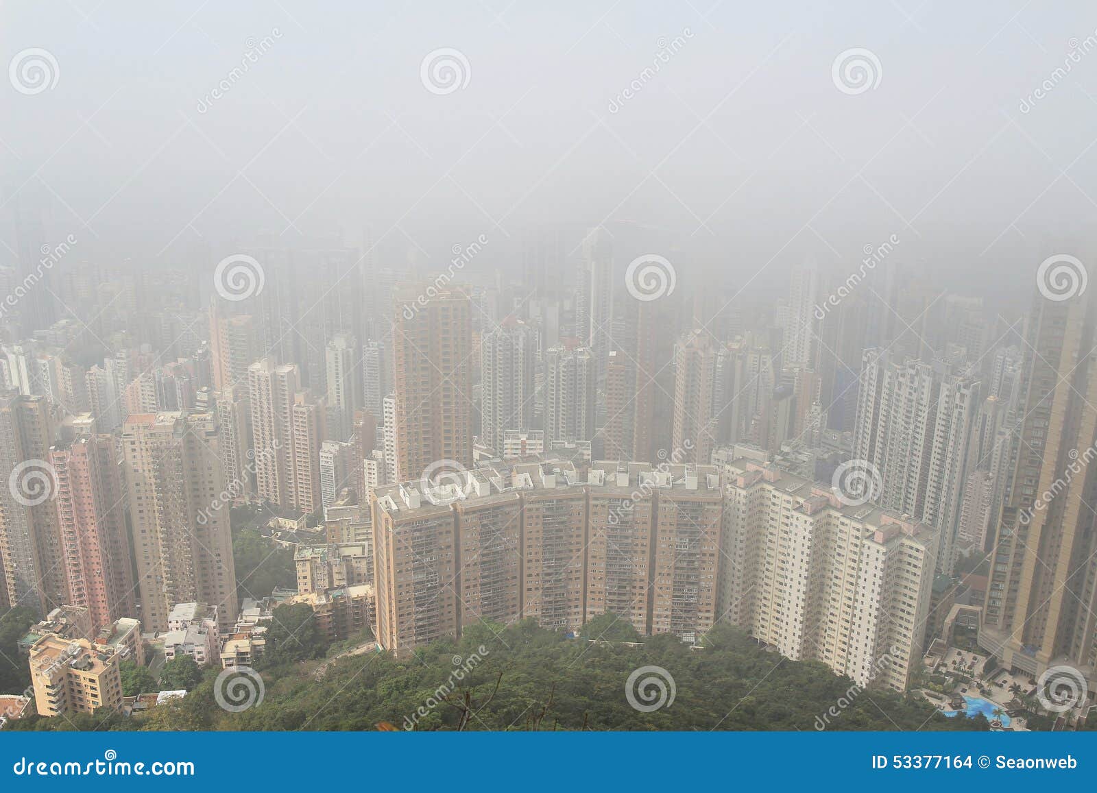 Hong Kong under storm editorial stock image. Image of locations - 53377164