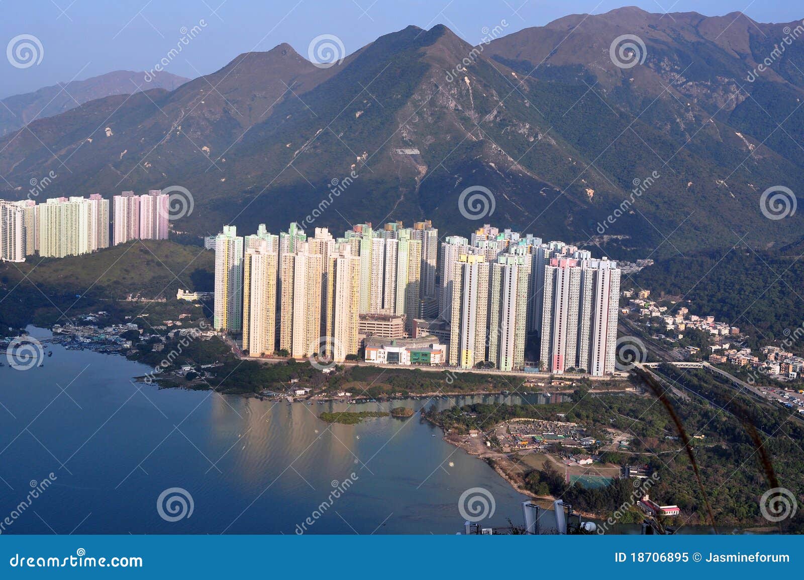 Hong Kong urban landscape stock image. Image of dense - 18706895