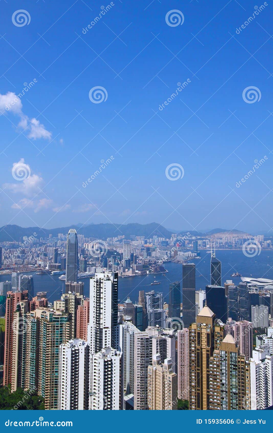 Hong Kong view stock photo. Image of modern, hongkong - 15935606
