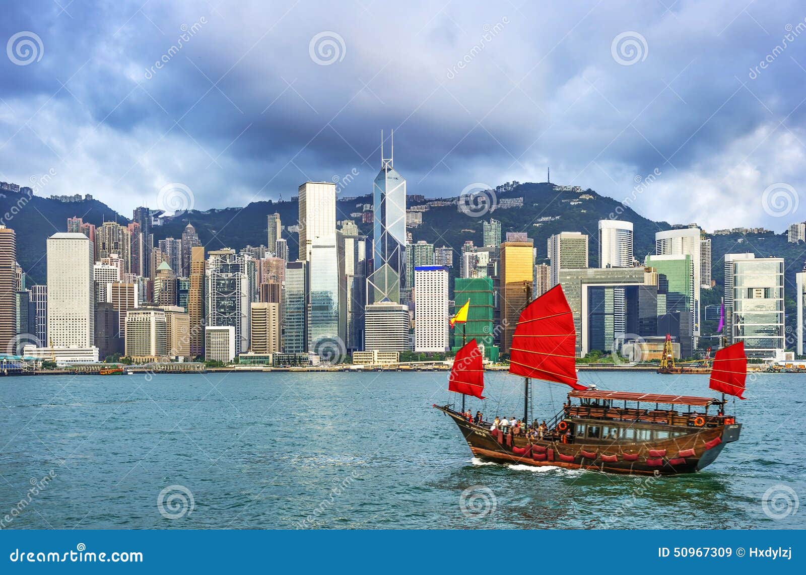 Hong Kong View of Victoria Harbor, Stock Image - Image of downtown ... Hong Kong View of Victoria Harbor, Stock Image - Image of downtown ...