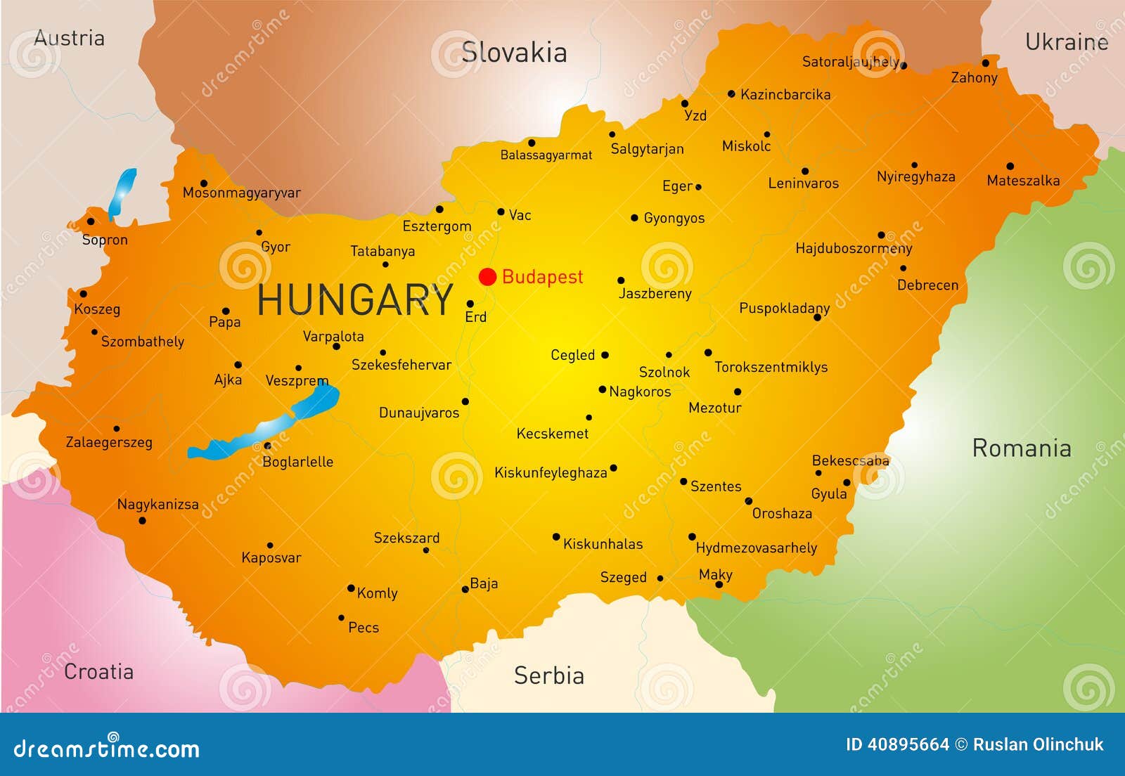 Hongarije vector illustratie. Illustration of republiek - 40895664