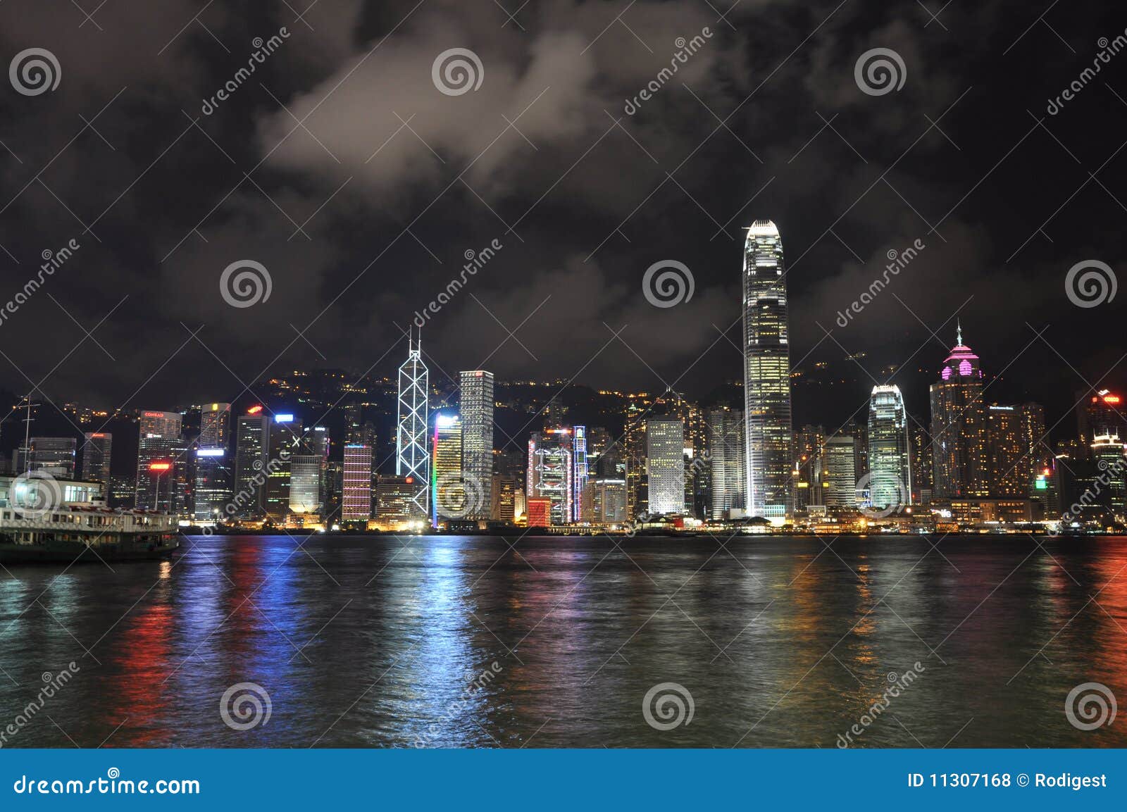 Hongkong Night View Still editorial stock photo. Image of beautiful ...