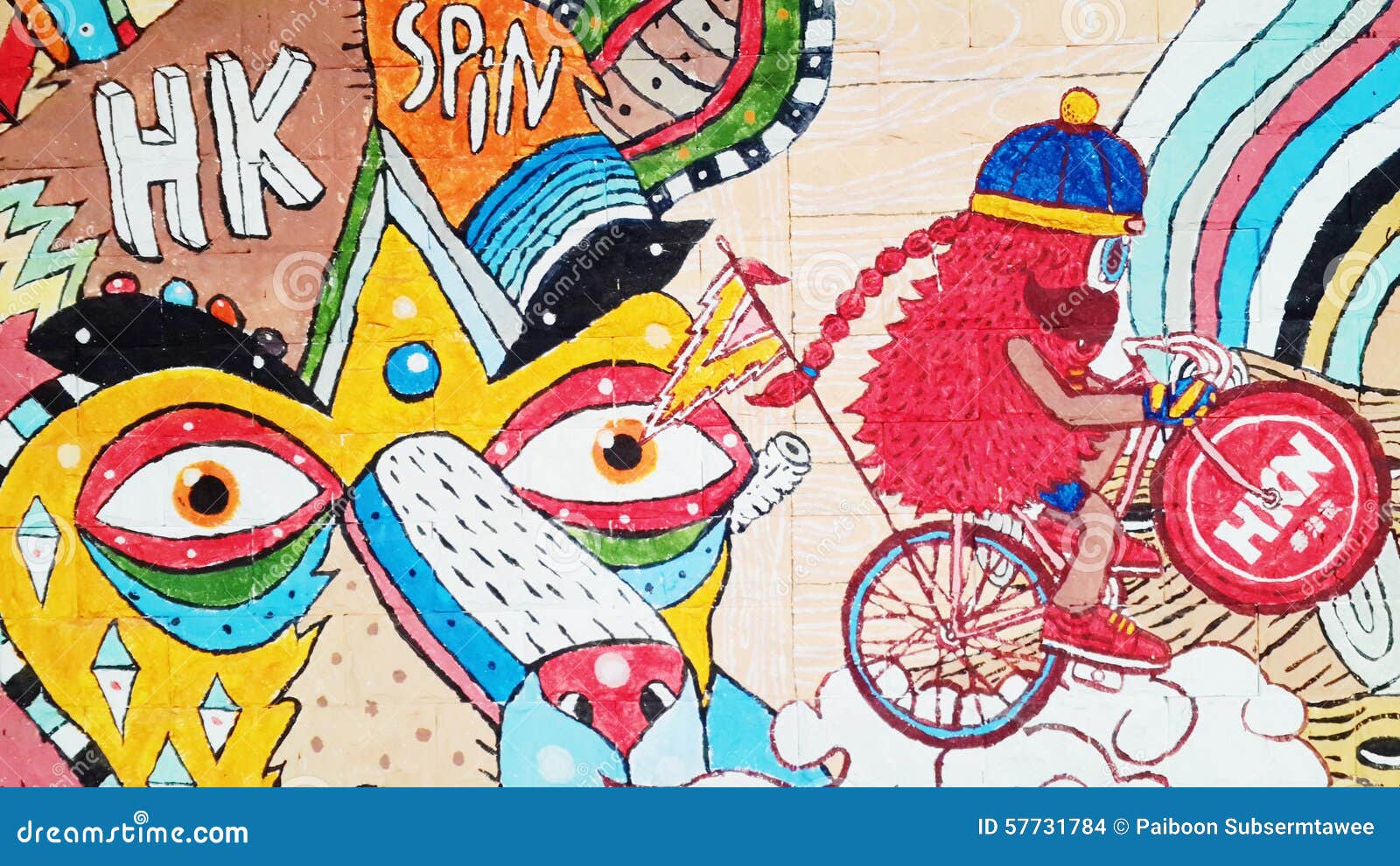 Hongkong Spin editorial stock image. Image of wall, cartoon - 57731784