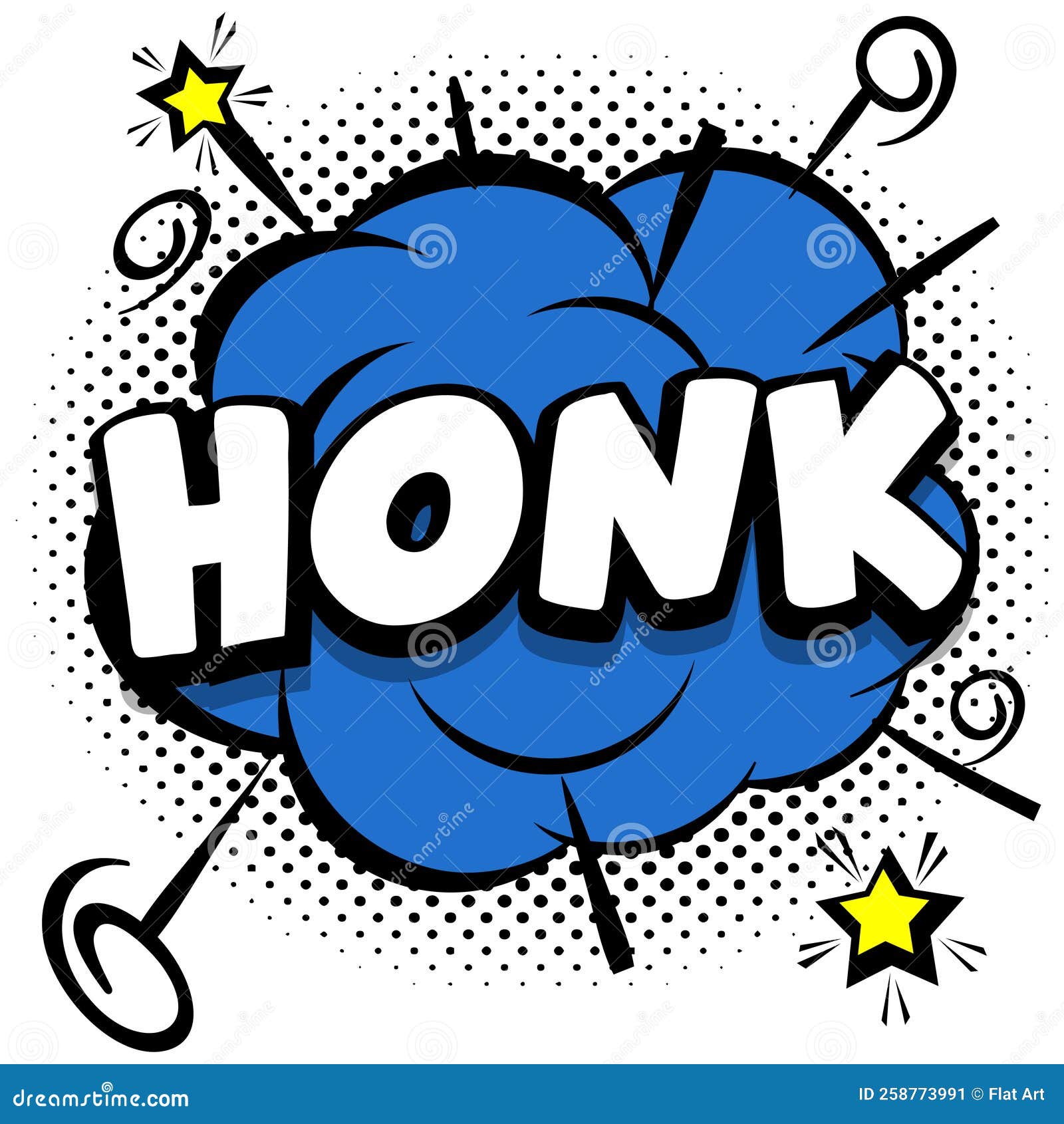 Honk Comic Bright Template With Speech Bubbles On Colorful Frames ...
