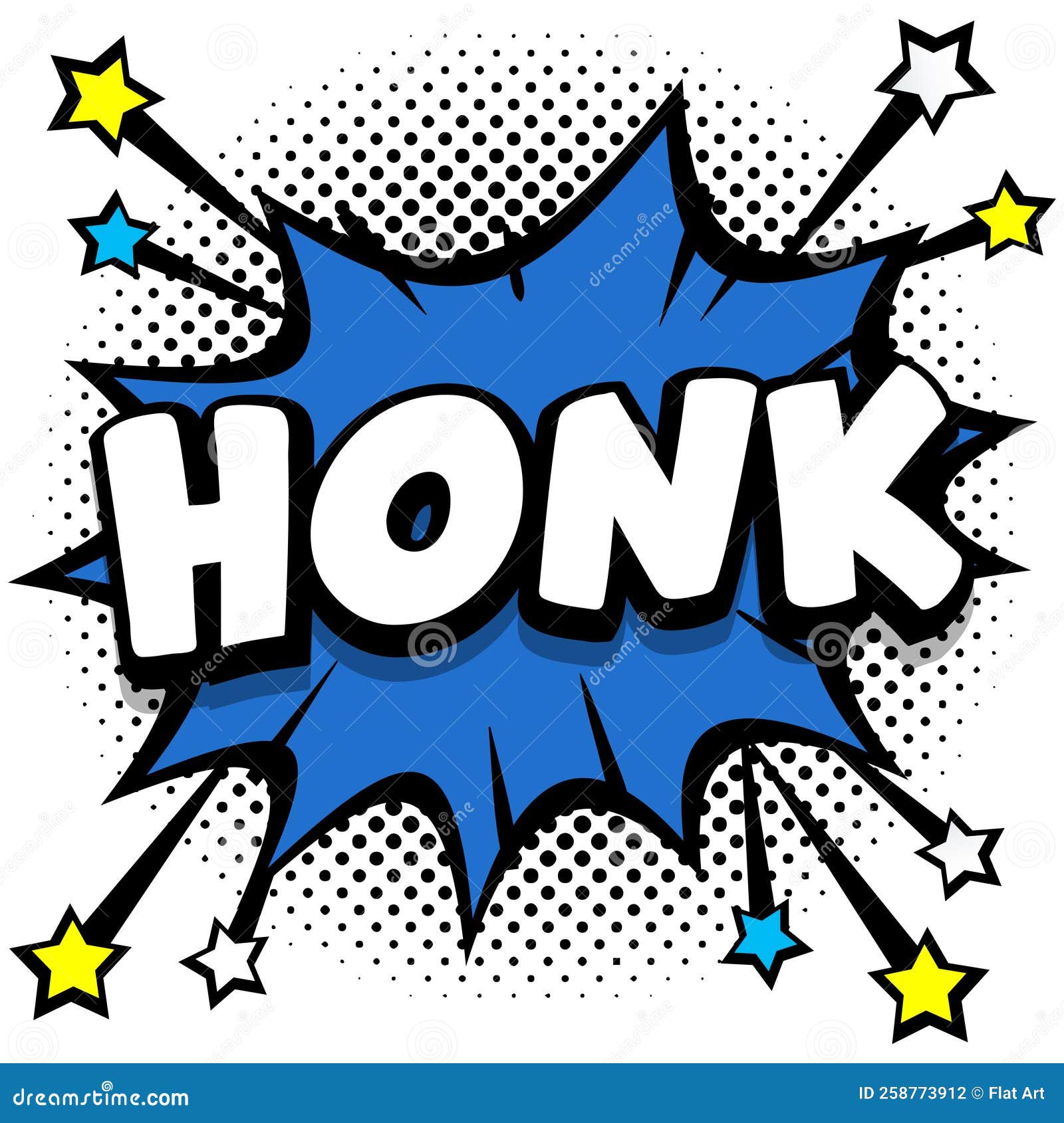 Honk Pop Art Comic Speech Bubbles Book Sound Effects Stock Vector ...