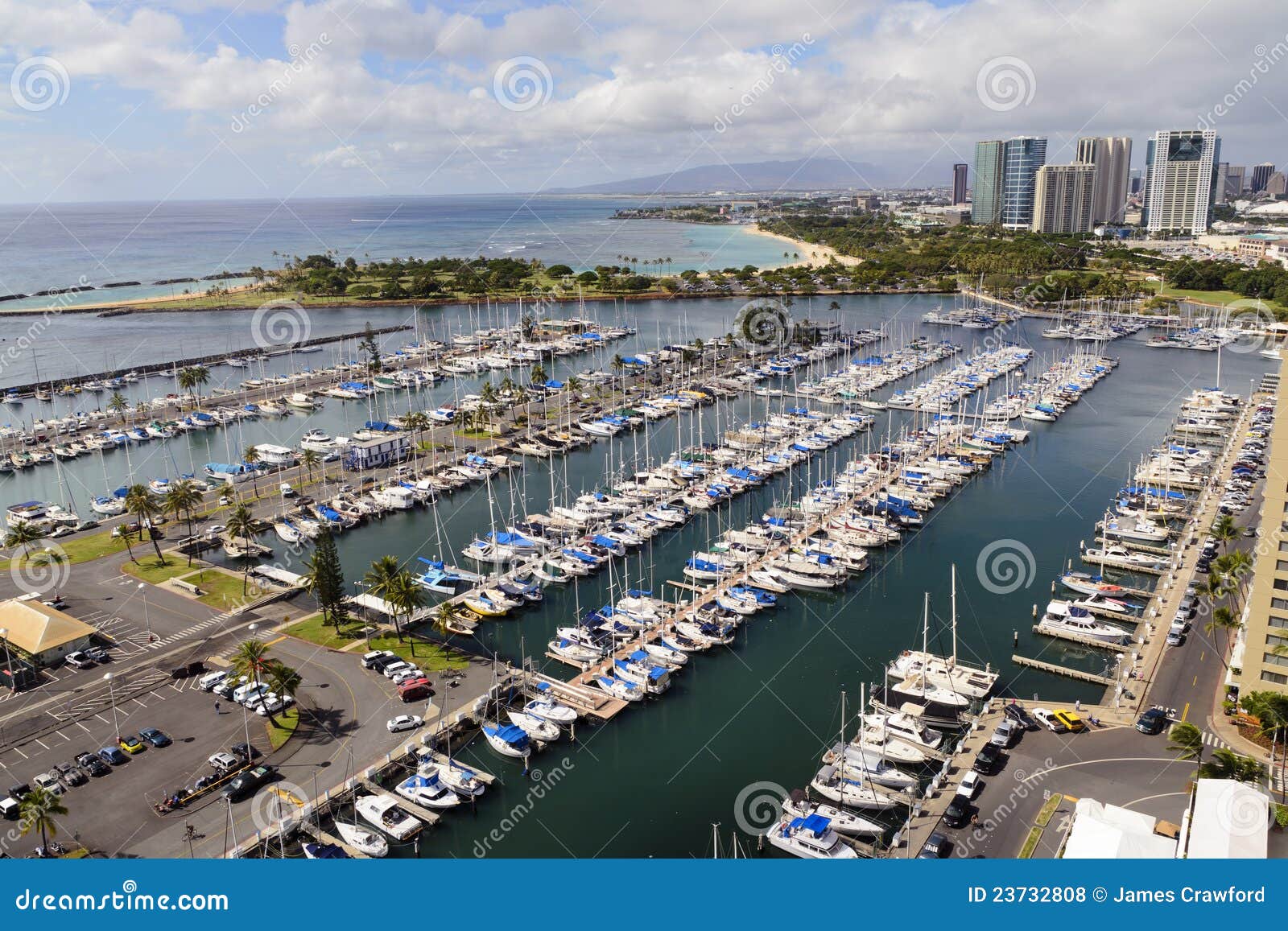 Honolulu Harbor stock photo. Image of water, wide, boat - 23732808