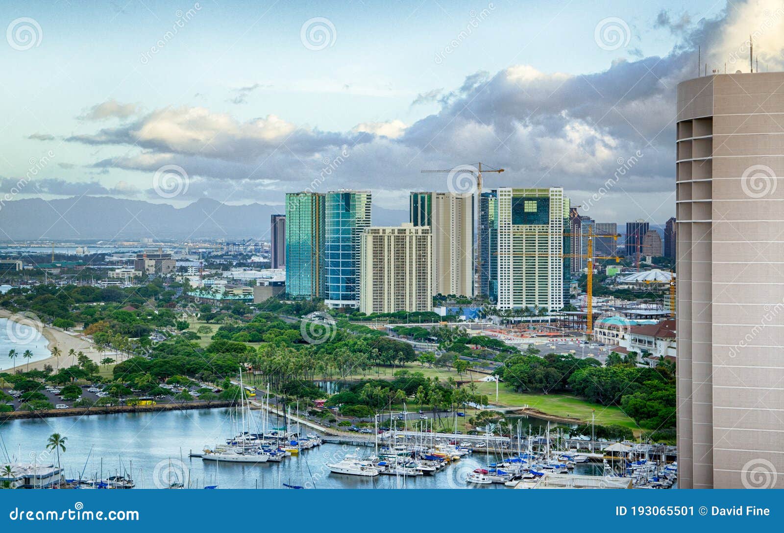 Honolulu Hawaii Beautiful Marina View Editorial Photo - Image of coast ...