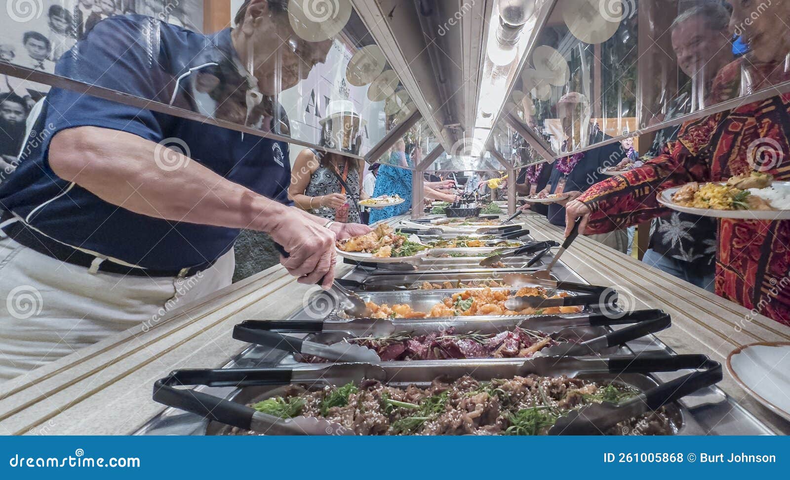 Honolulu, Hawaii, Oct 19, 2022- Shakacon - View of Buffet Table from ...