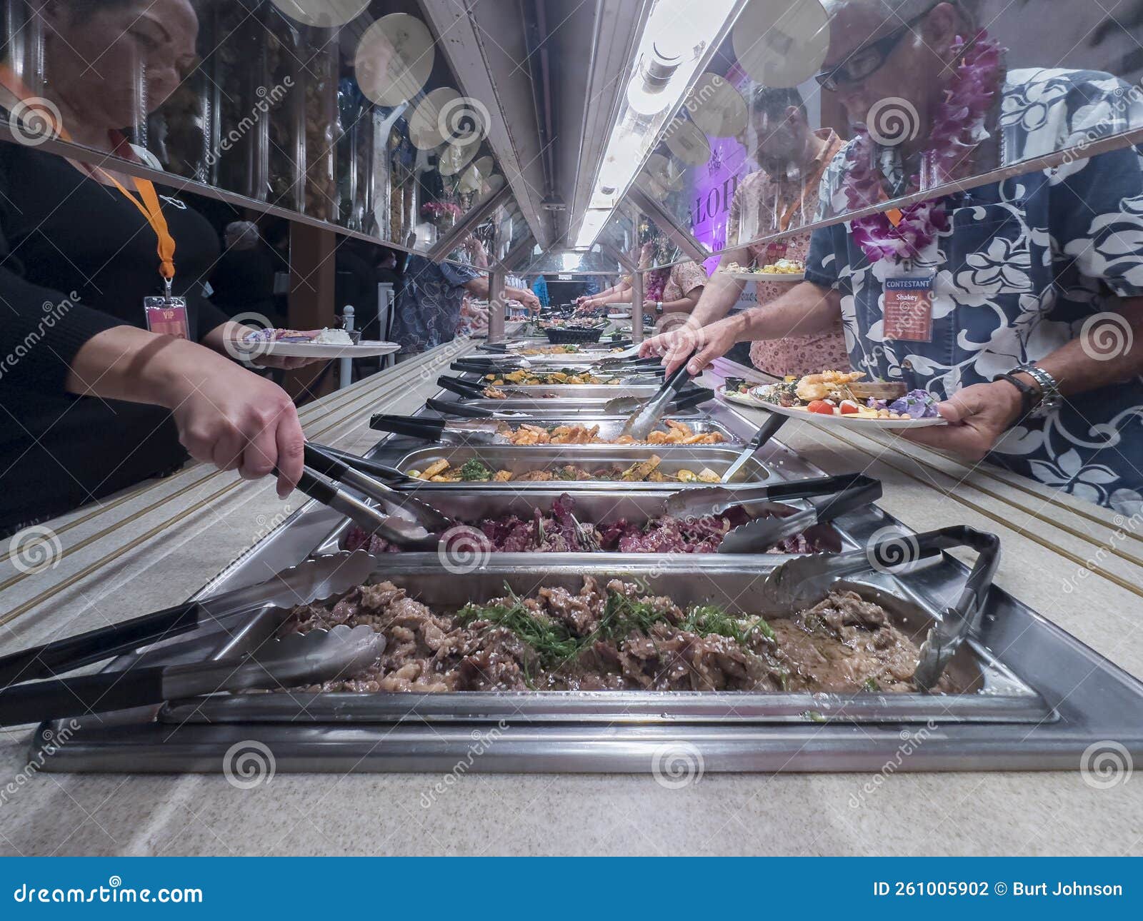 Honolulu, Hawaii, Oct 19, 2022- Shakacon - View of Buffet Table from ...