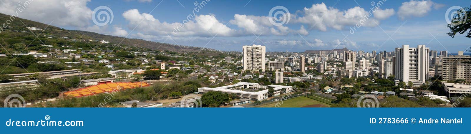 Honolulu Panorama stock photo. Image of downtown, panoramic - 2783666