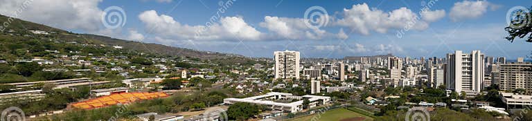 Honolulu Panorama stock photo. Image of downtown, panoramic - 2783666