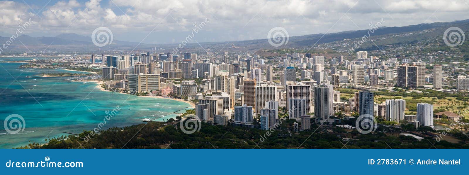 Honolulu Panorama stock image. Image of ocean, panorama - 2783671