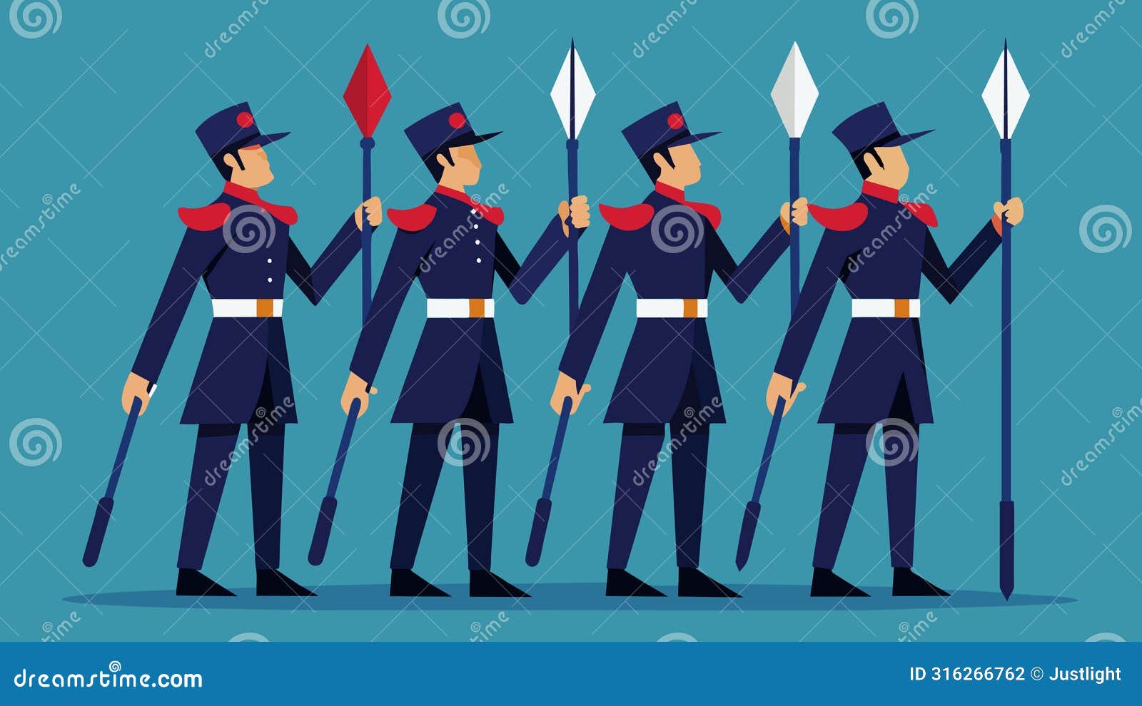 The Honor Guards Uniforms Gleam In The Sunlight As They March In ...