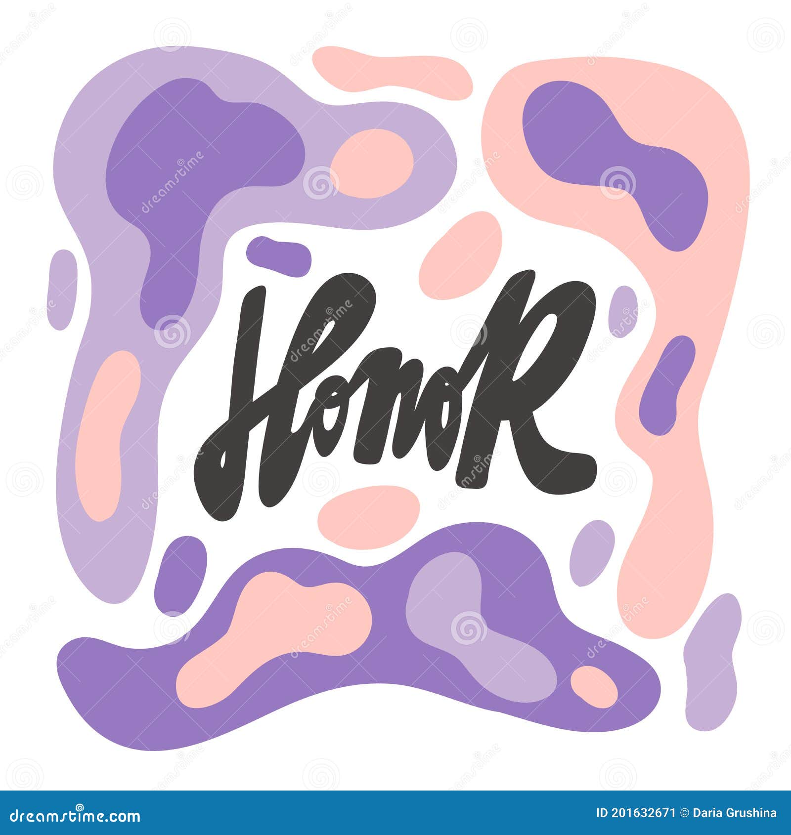 Honor. Hand Drawn Lettering Logo for Social Media Content Stock Vector ...