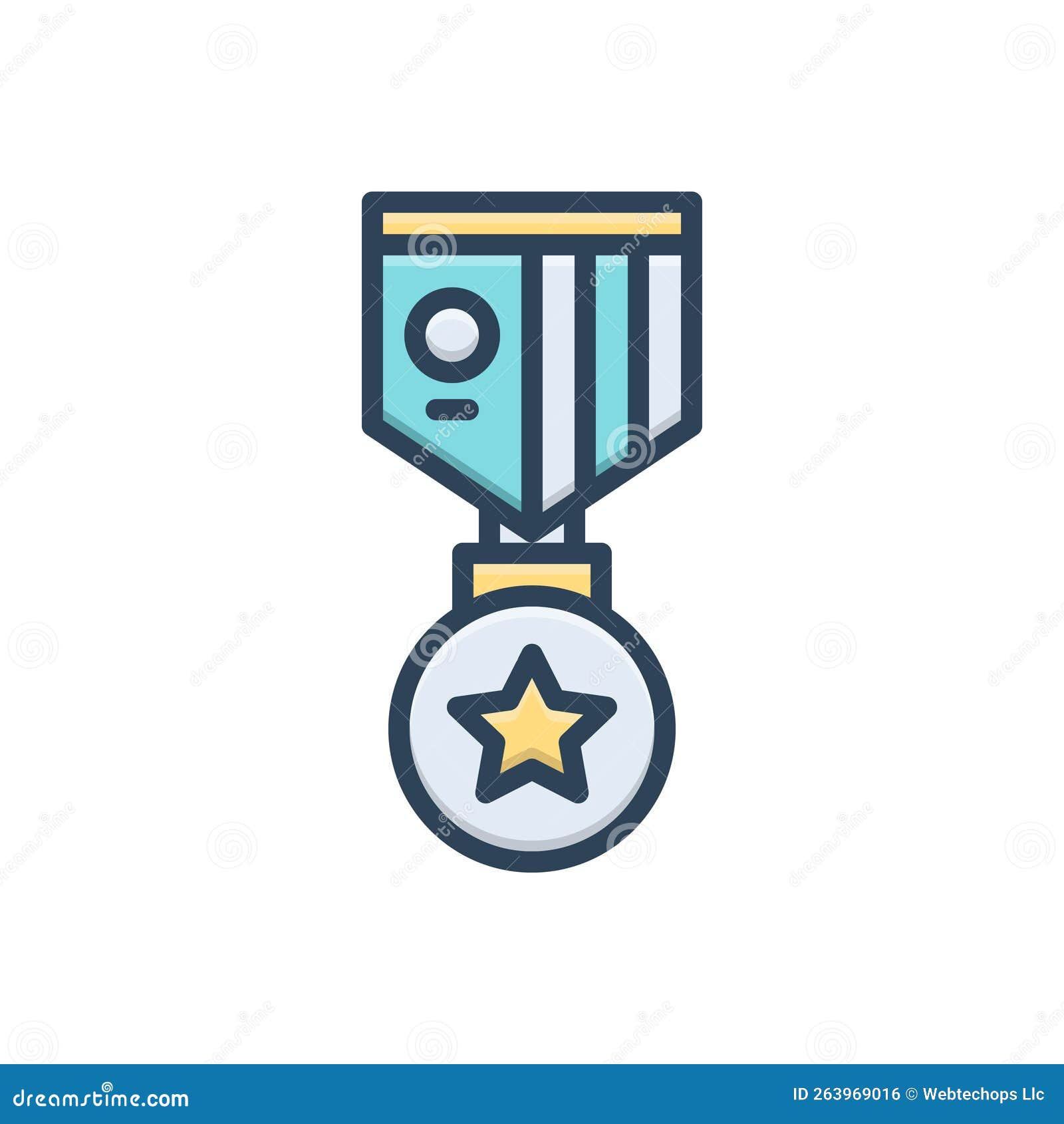 Color Illustration Icon for Honor, Reward and Medal Stock Illustration ...