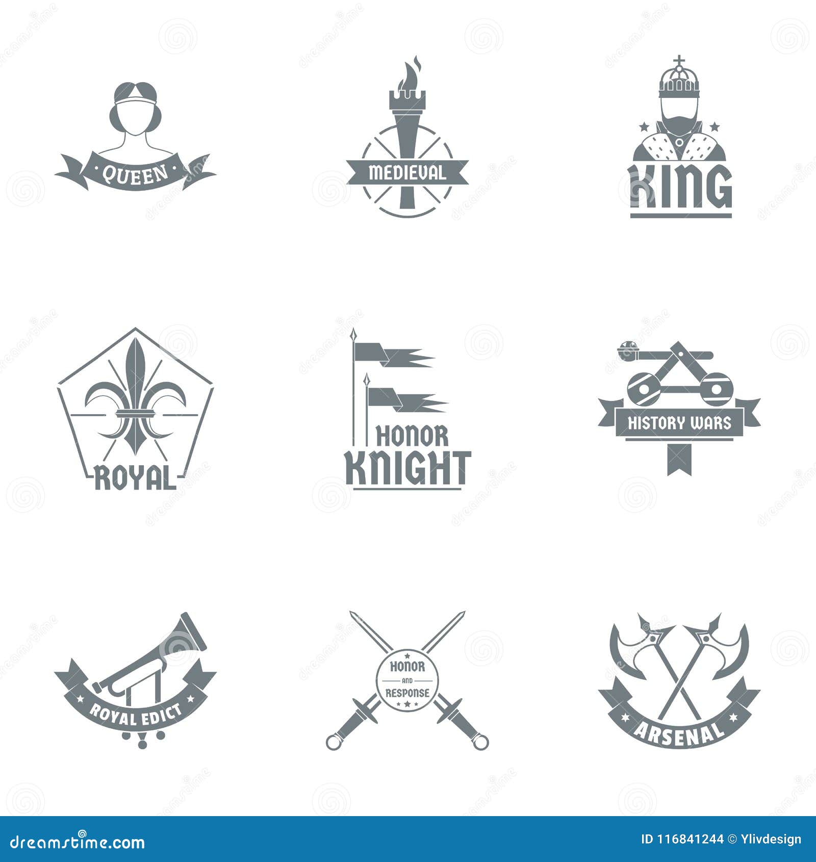 Honor Logo Set, Simple Style Stock Vector - Illustration of business ...