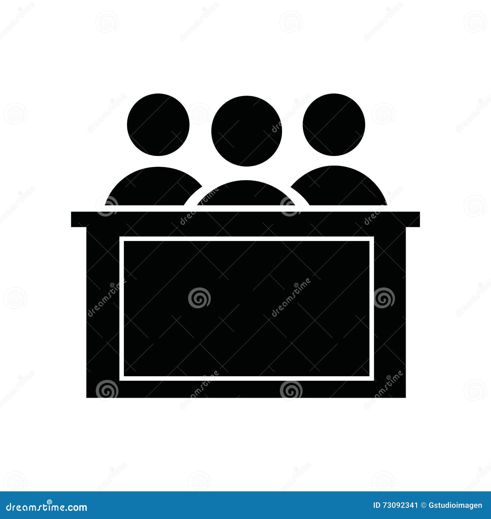 Honorable Jury Isolated Icon Design Stock Illustration - Illustration ...