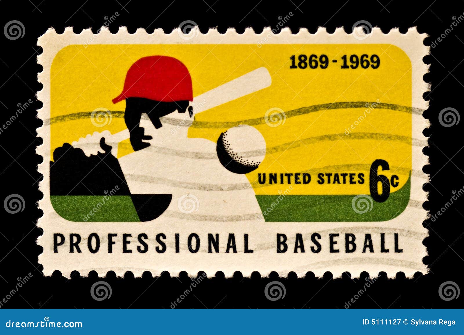 Honoring Major League Baseball Stamp Stock Image - Image of softball ...