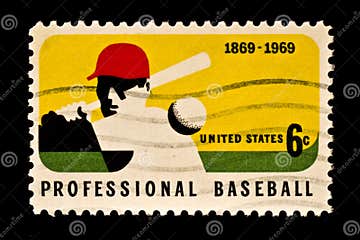 Honoring Major League Baseball Stamp Stock Image - Image of softball ...
