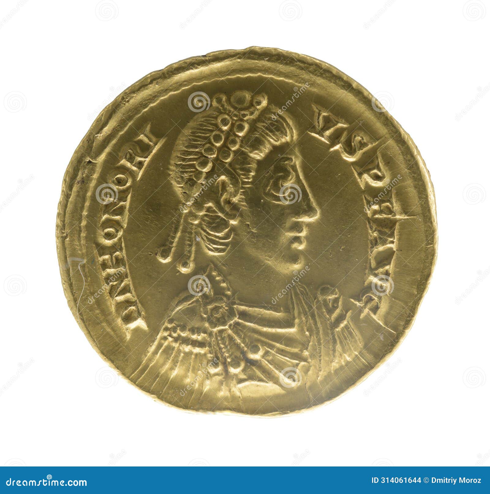 Honorius. Roman emperor editorial stock image. Image of silver - 314061644