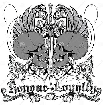 Honour and loyalty stock vector. Illustration of knife - 30480774