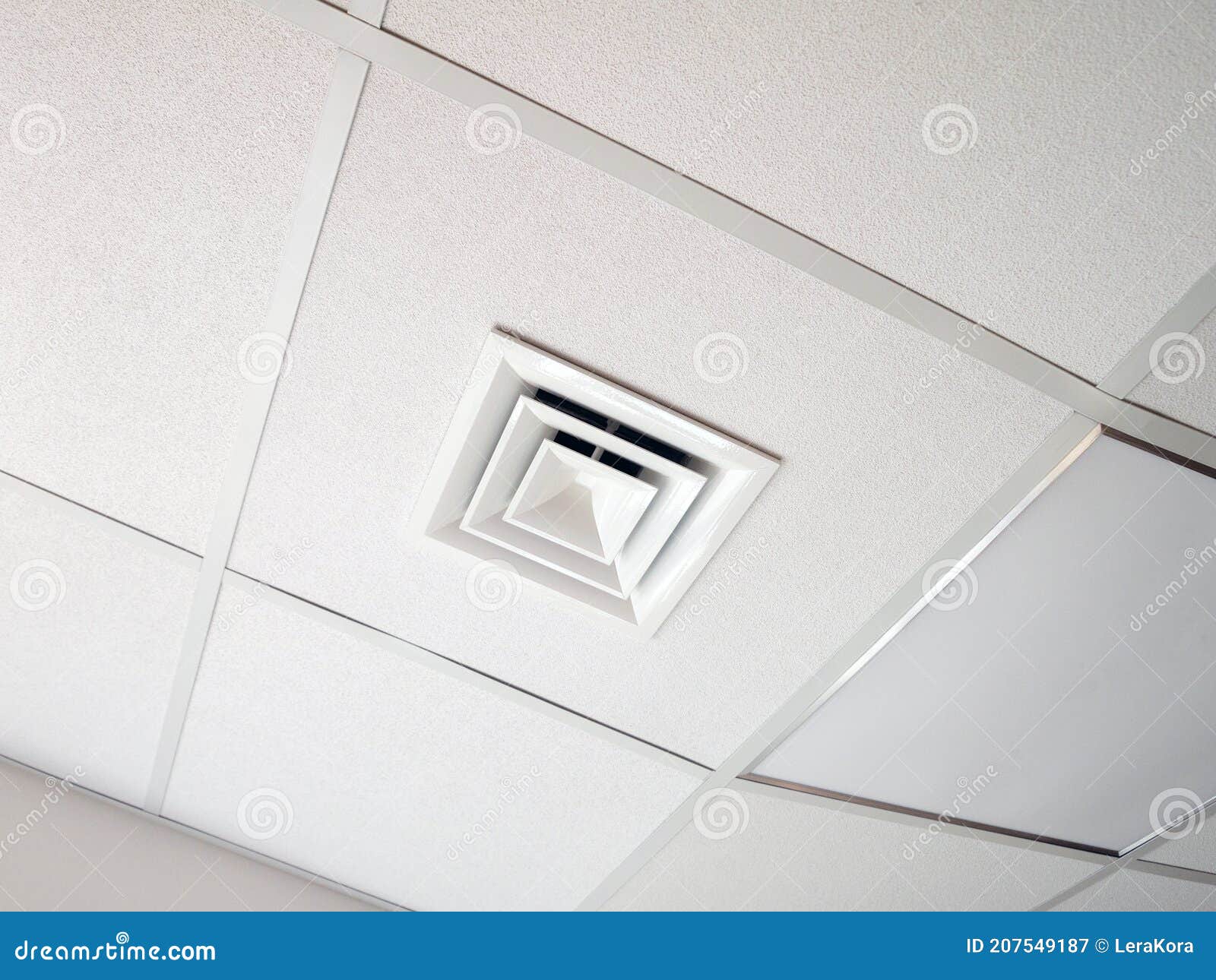 Hood on a False Ceiling in an Office Room. Stock Image - Image of ...